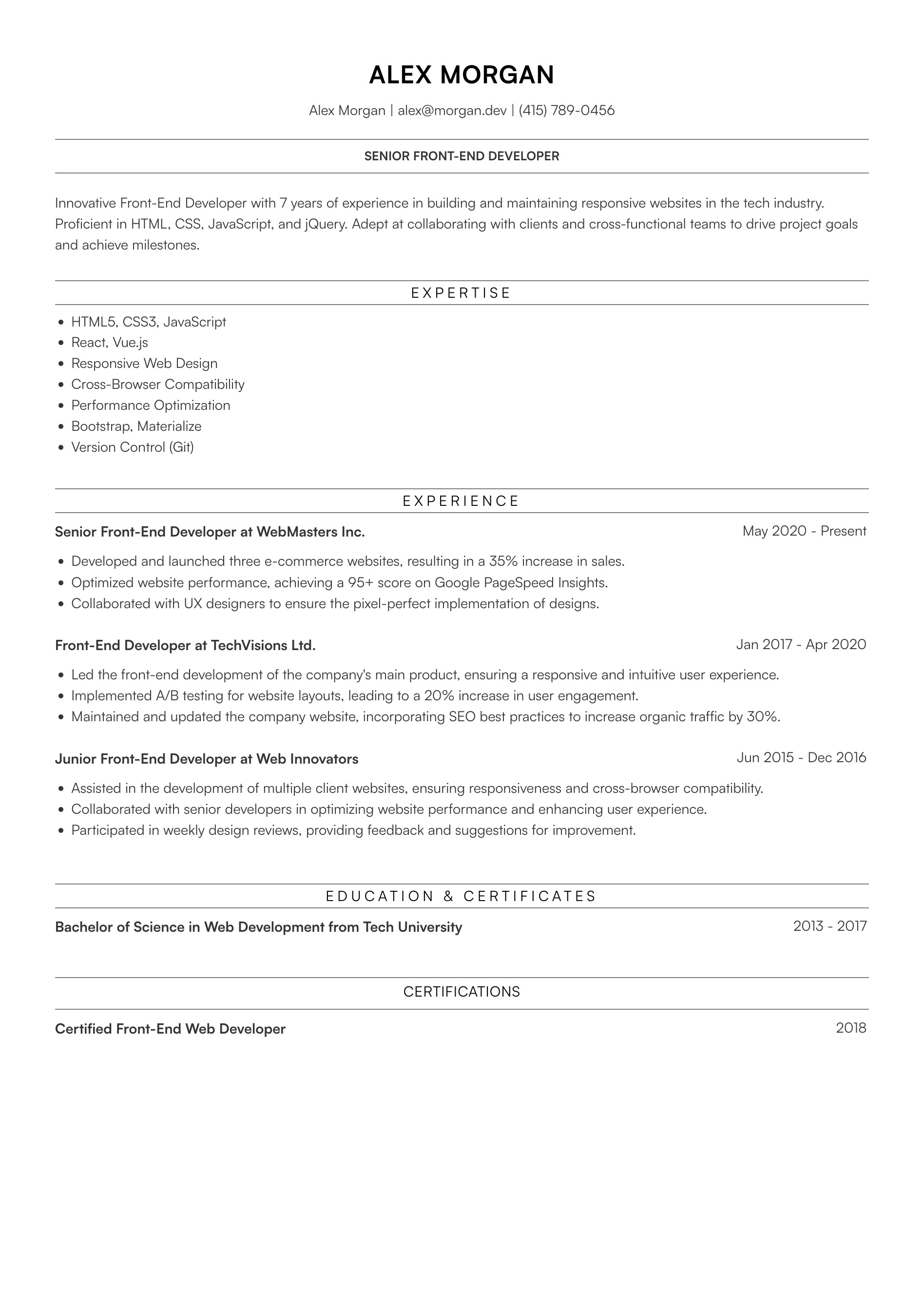 Resoume | Stand Out.